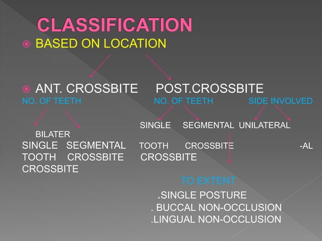 Crossbite | PPTX | Oral care | Personal Care
