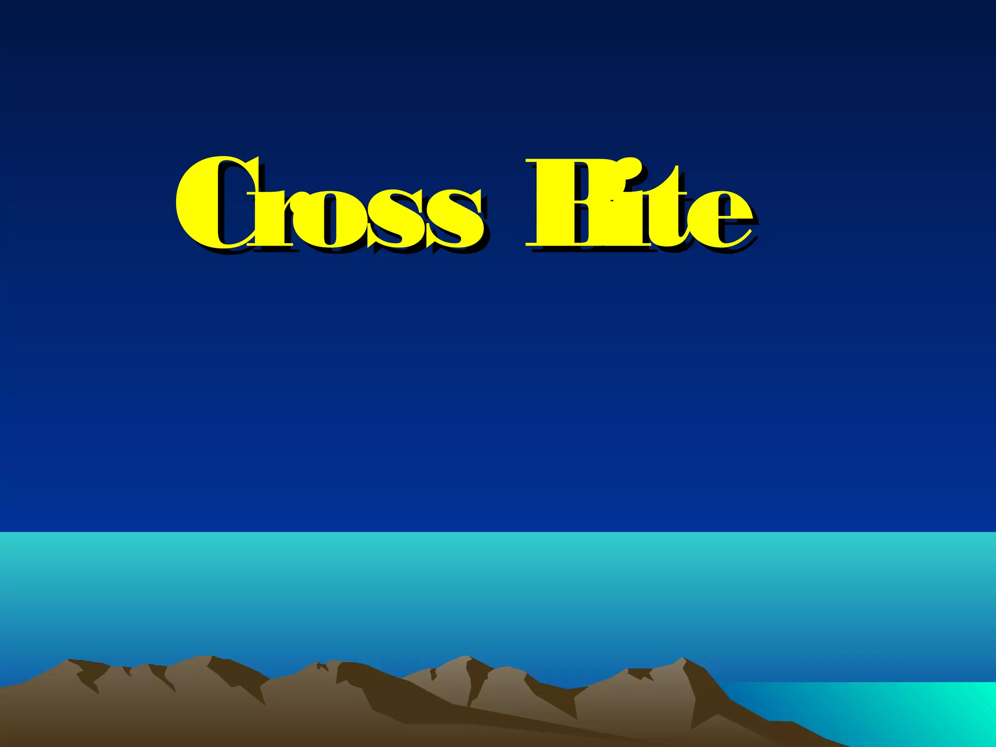 Crossbite ortho_ | PPT