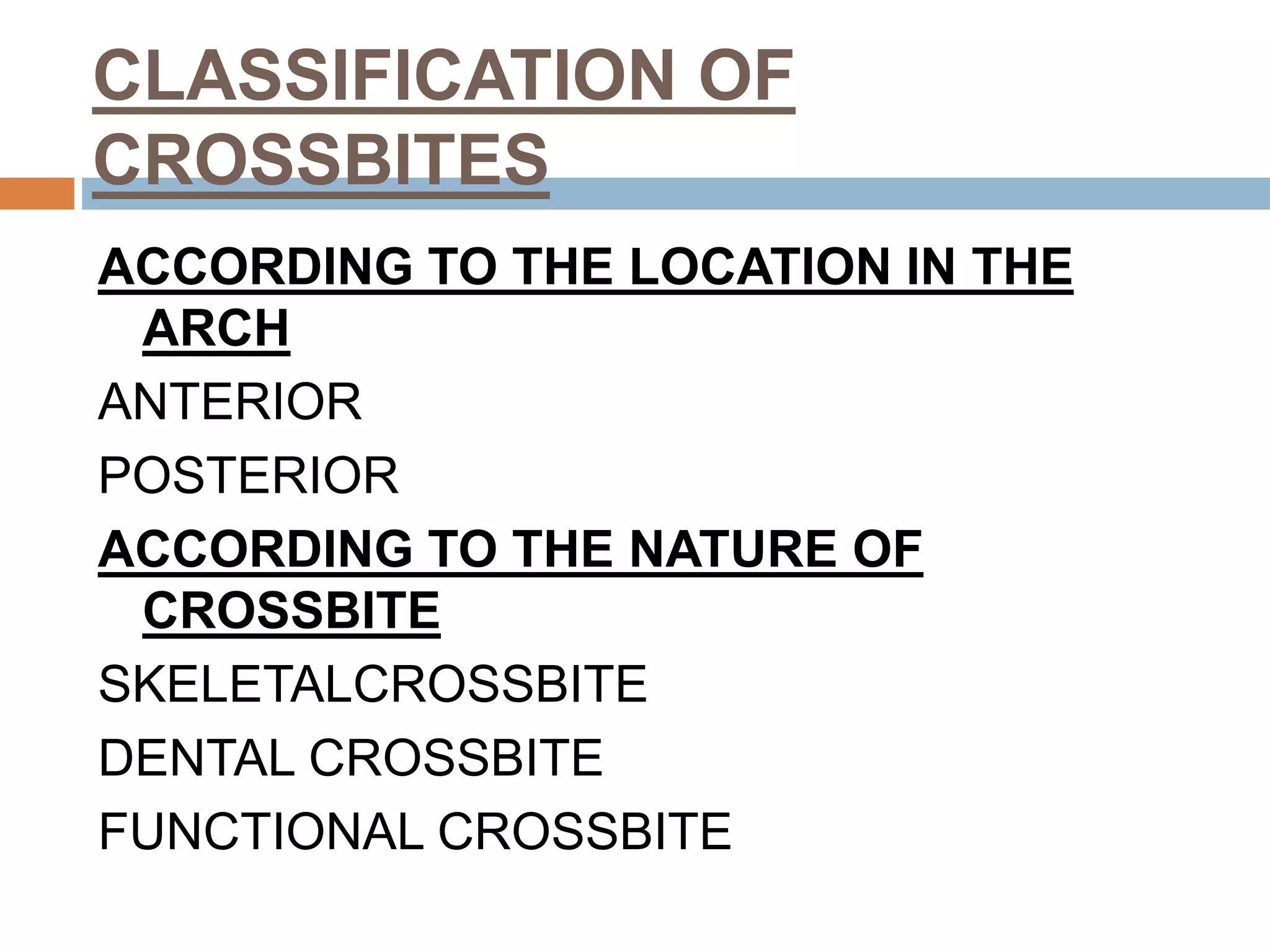 Crossbites in children | PPTX