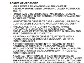 Crossbites in children | PPTX