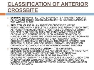 Crossbites in children | PPTX