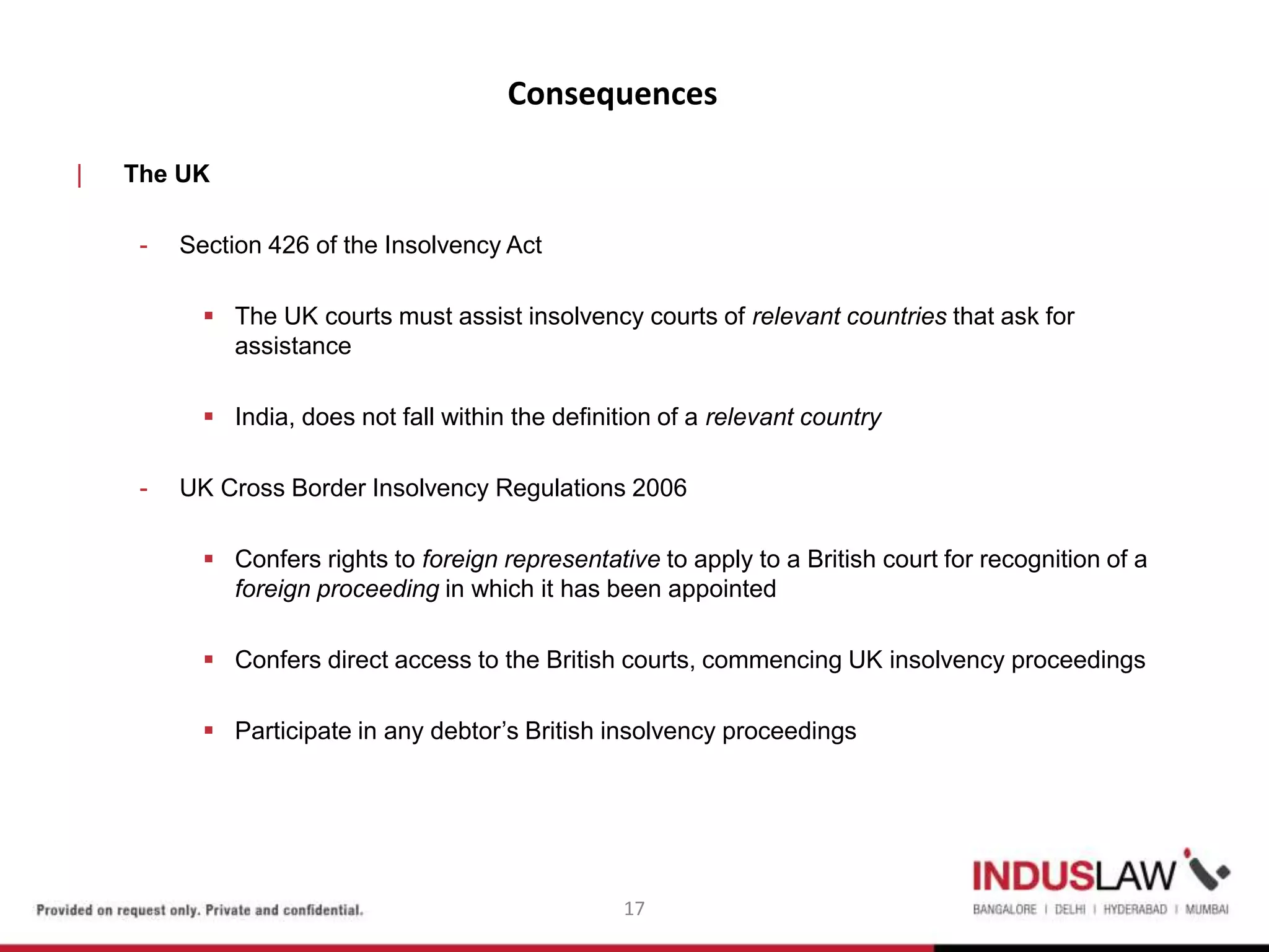 Cross Border Insolvency - Key Issues | PPTX