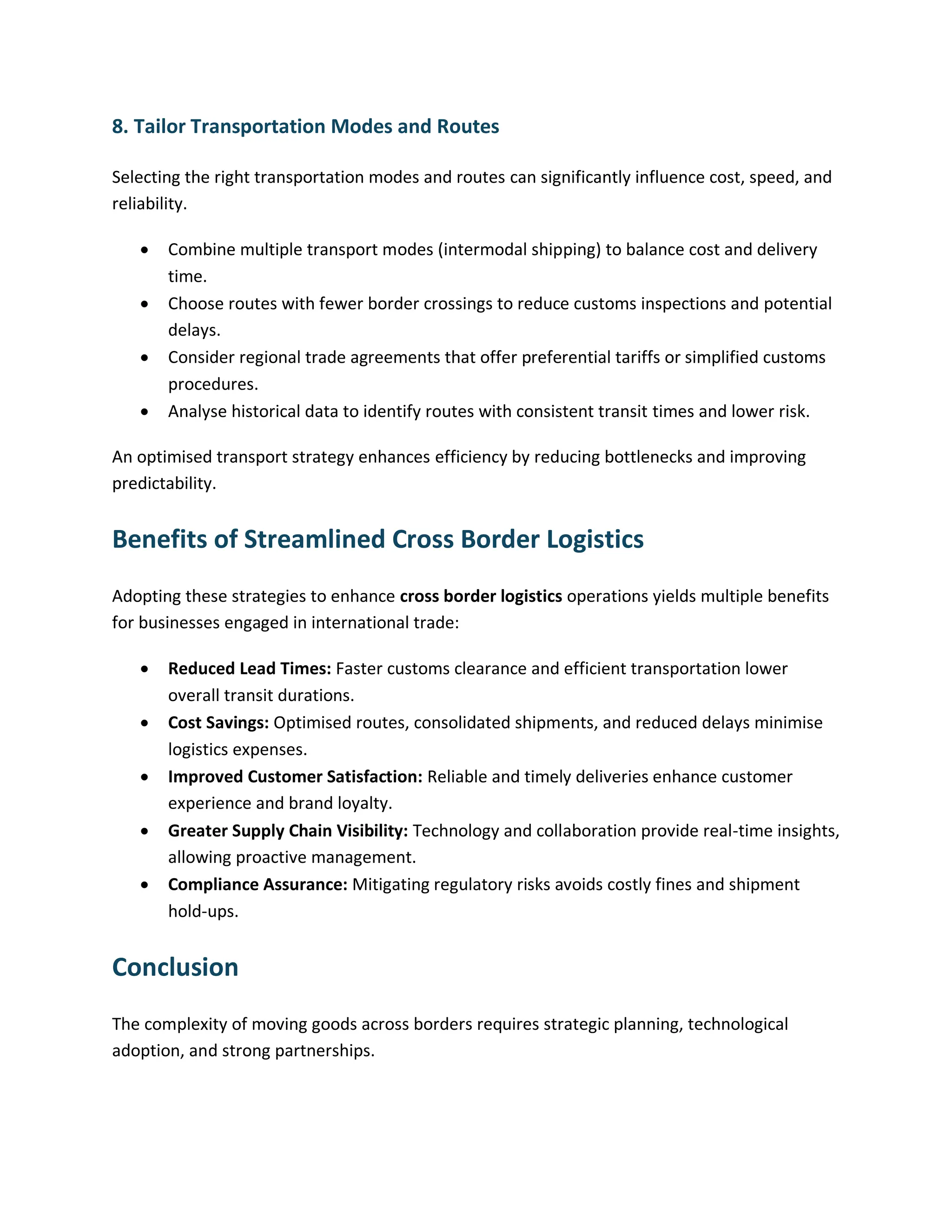 Cross Border Logistics- Strategies to Streamline International Supply ...