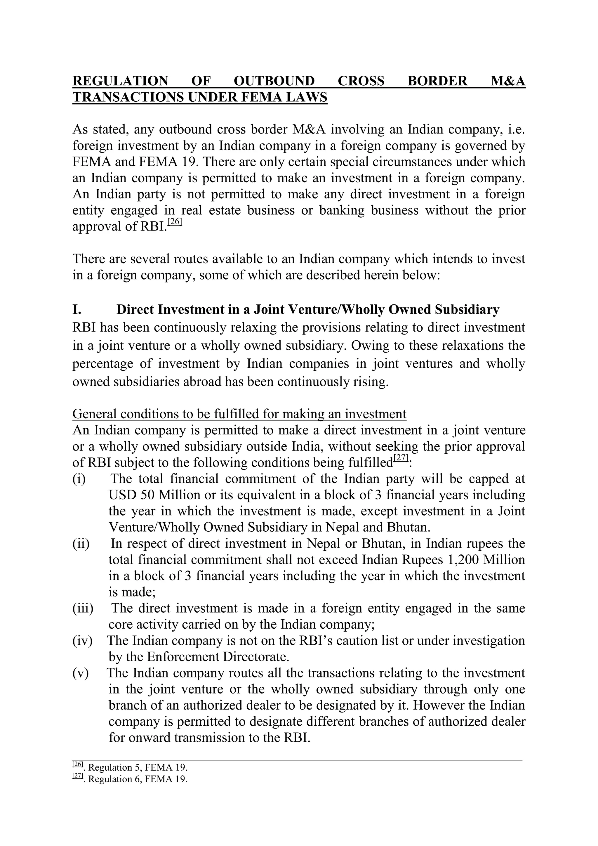 Cross border merger and acquisitions in india with special reference to ...