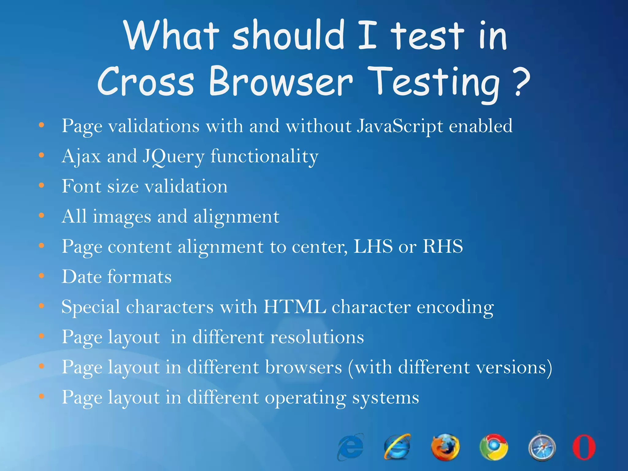 Type Cross browsers testing | PPT