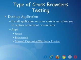 Type Cross browsers testing | PPT