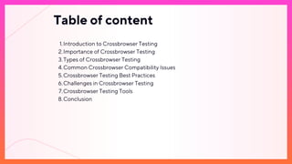 Cross-Browser Testing : A Complete Guide | PDF