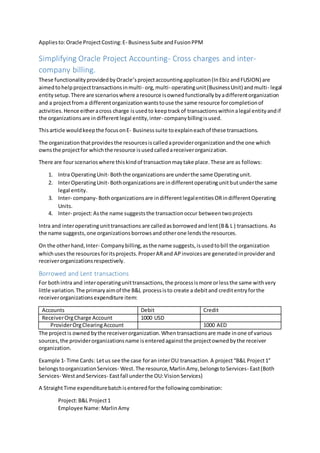 Cross charge and Inter Company billing | DOCX