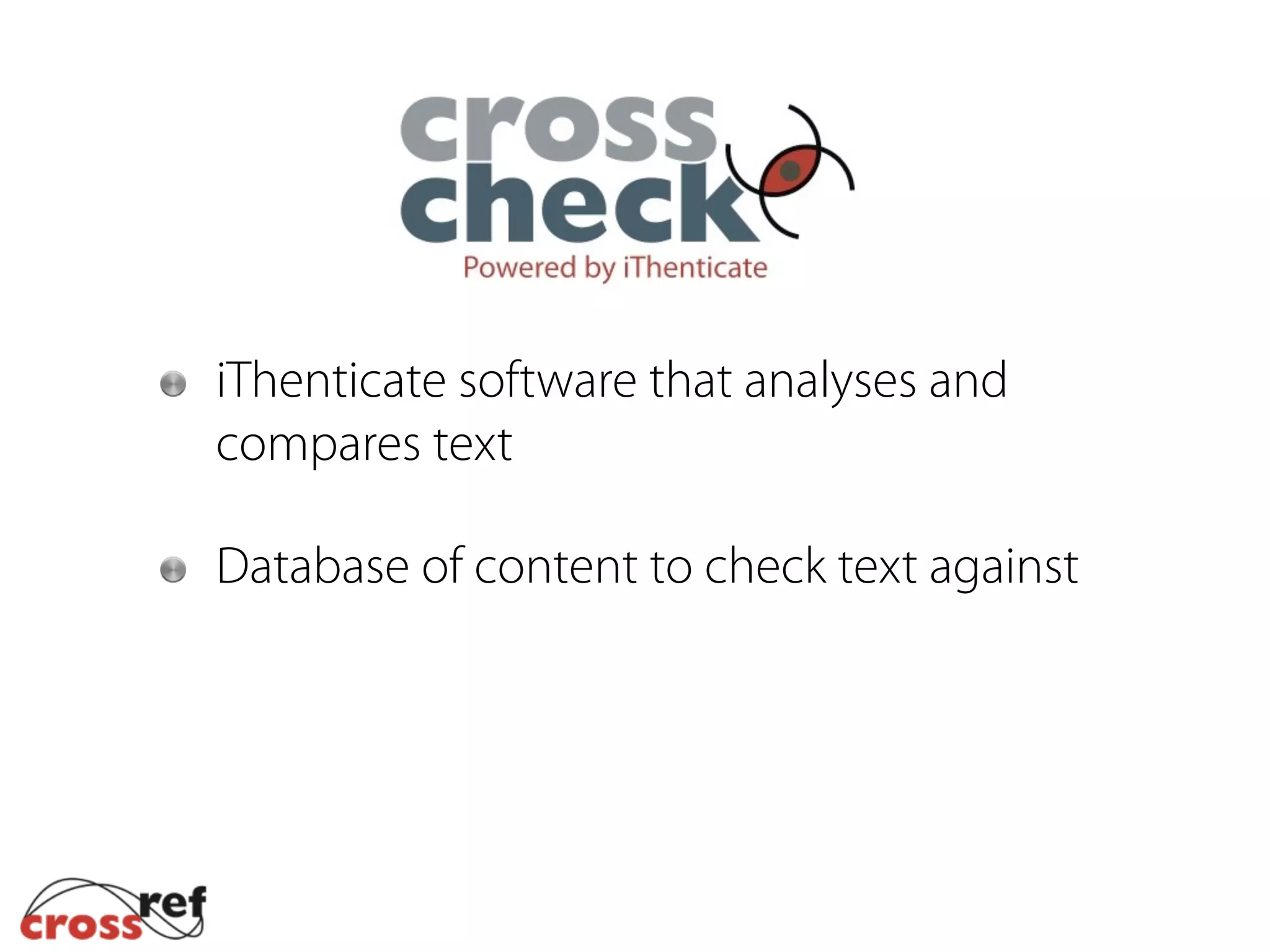 CrossCheck Plagiarism Screening | KEY