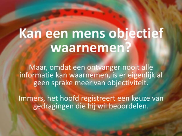 Subjectieve waarneming | PPSX