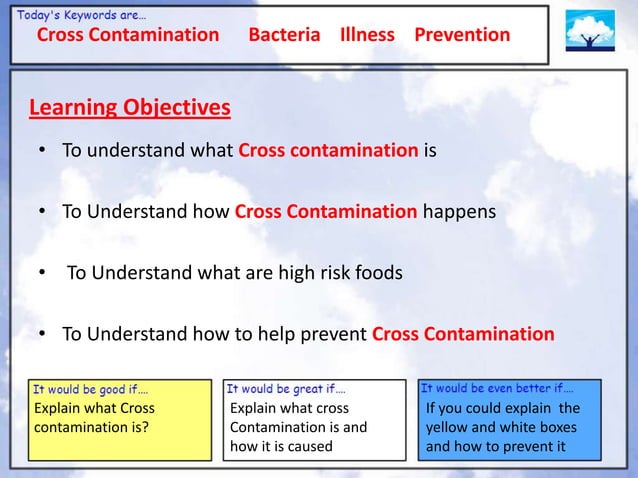 Cross contamination | PPTX | Infectious Diseases | Diseases and Conditions
