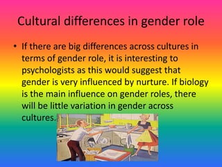 A2 Cross cultural research into gender roles | PPTX