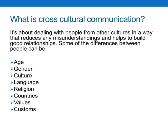 Cross cultural communication | PPTX | Travel Preparation and Advice ...
