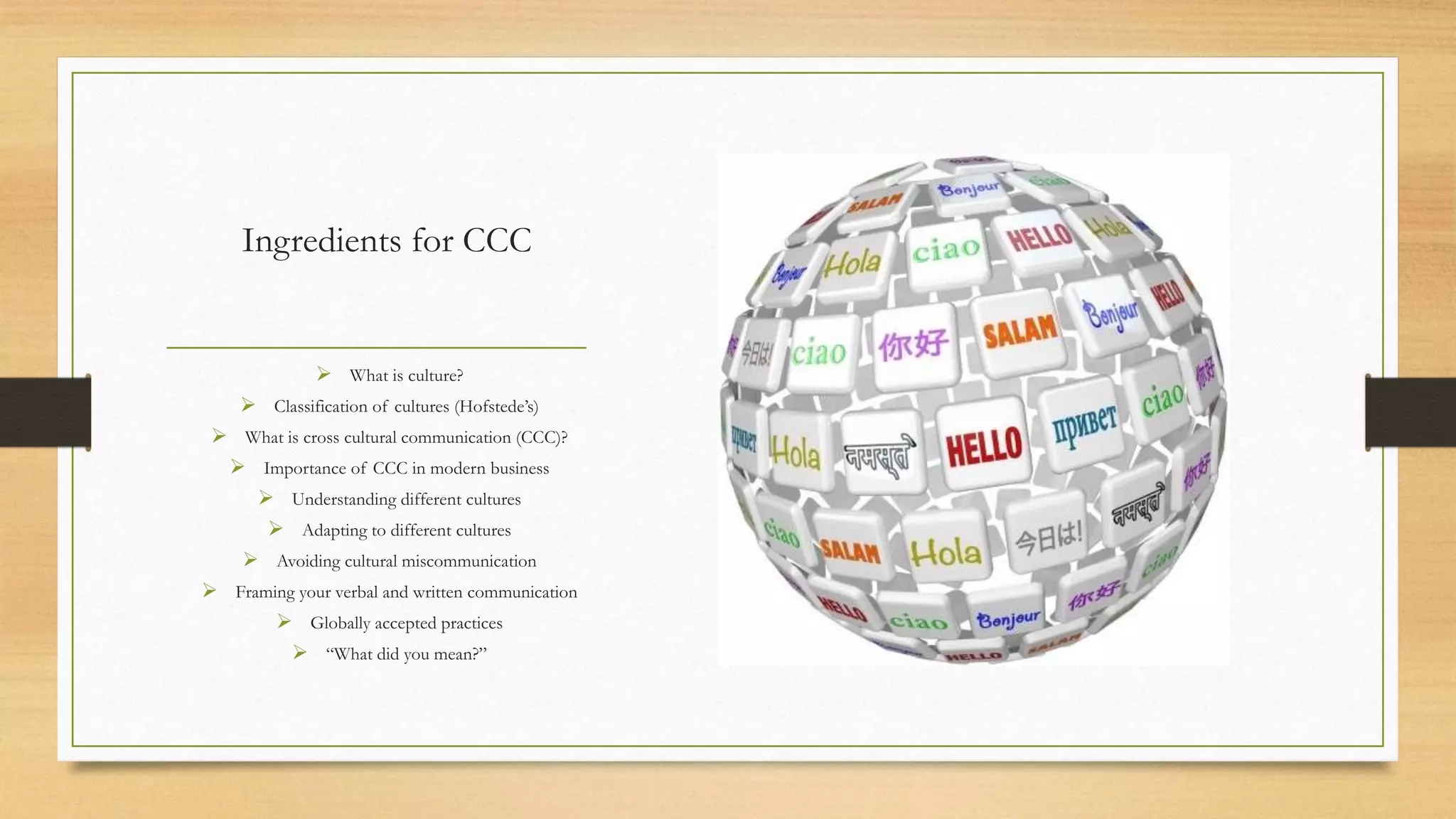 Cross Cultural Communication | PPTX