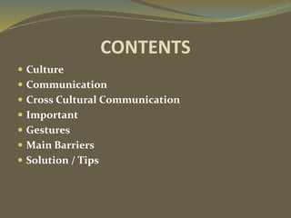 Cross Cultural Communication | PPTX