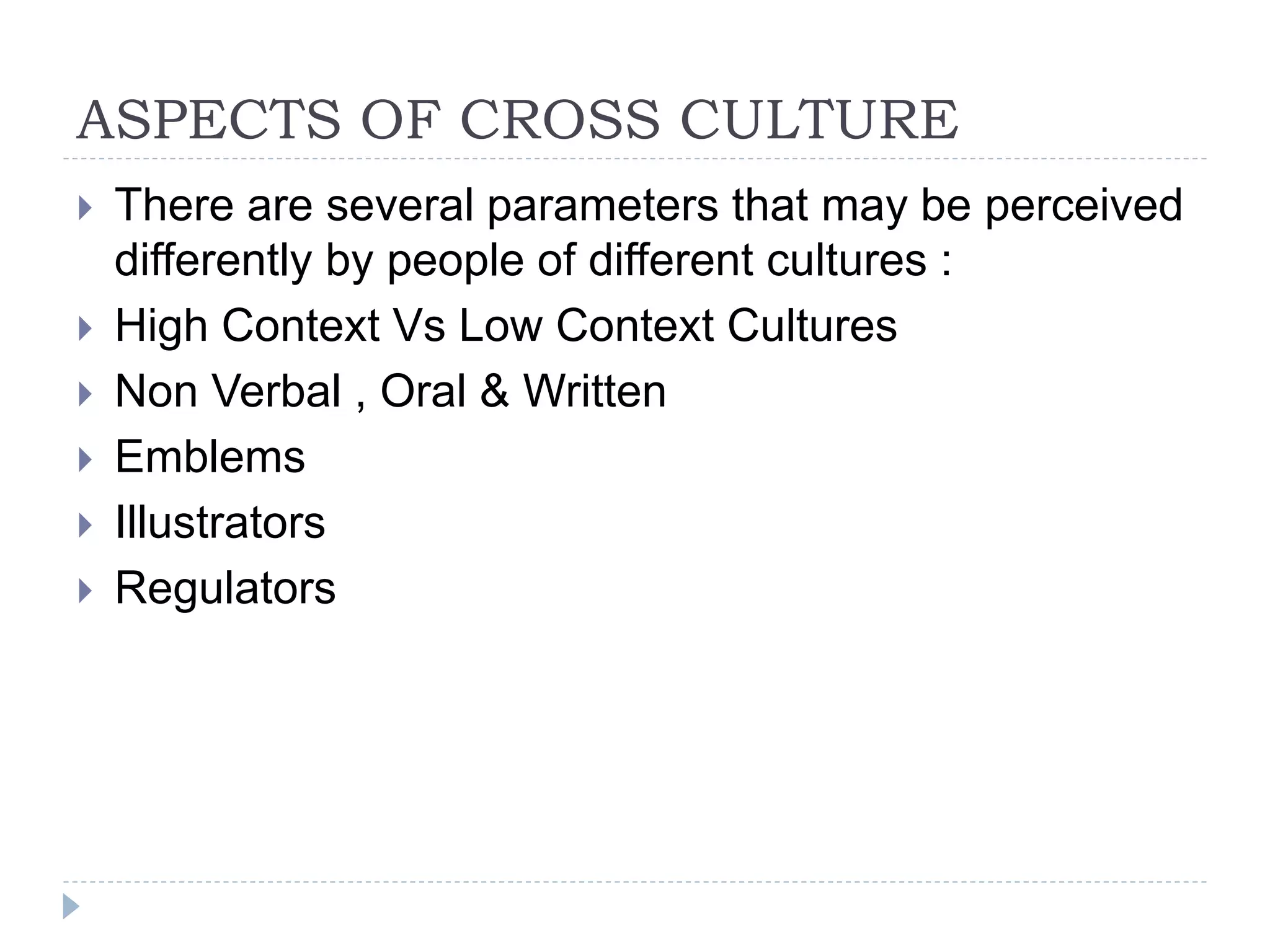 Cross cultural context | PPTX