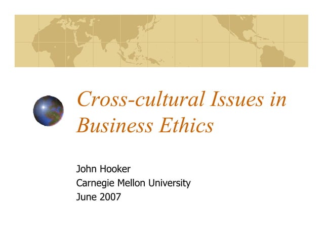 Cross cultural issues in ethics | PDF | Debated Sensitive Social Issues ...