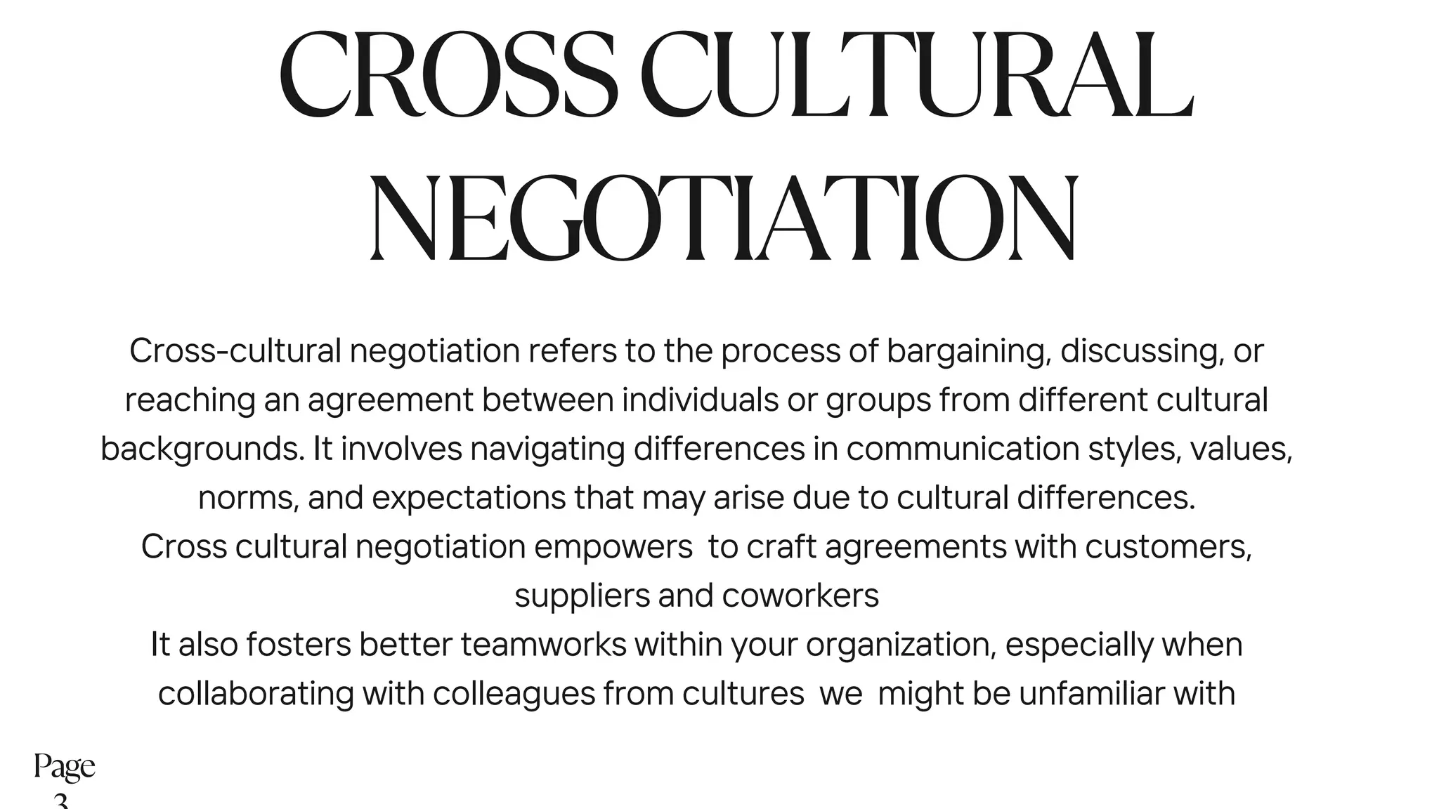 CROSS CULTURAL NEGOTIATION BY PANMISEM NS | PPT