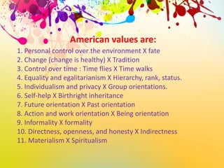 Cross cultural understanding (contact with america) | PPTX