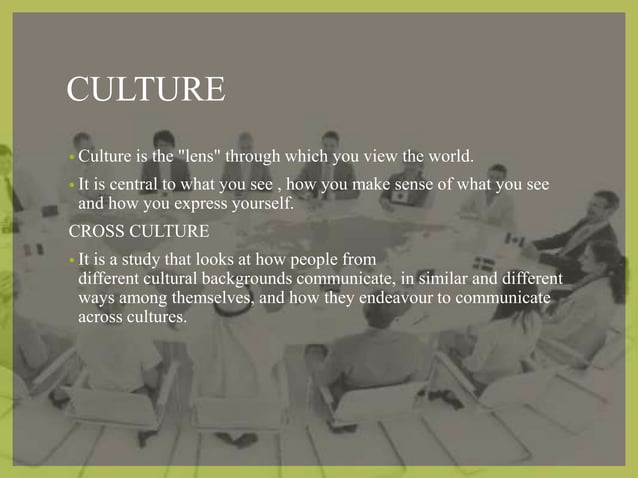 Cross culture communication. | PPT