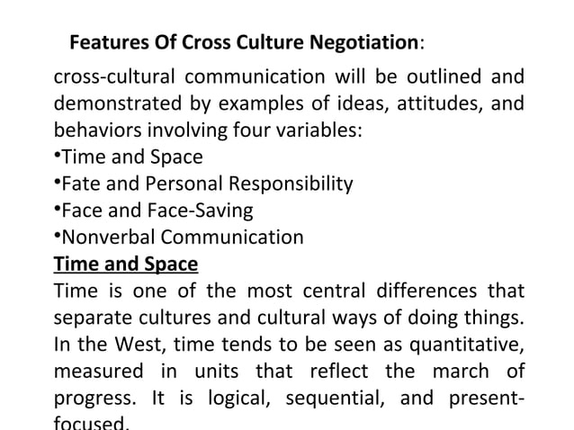 Cross culture negotiation | PPT | Business | Business and Finance