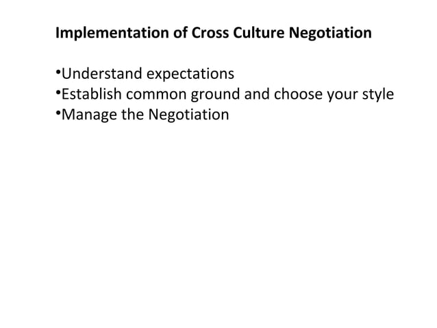 Cross culture negotiation | PPT | Business | Business and Finance