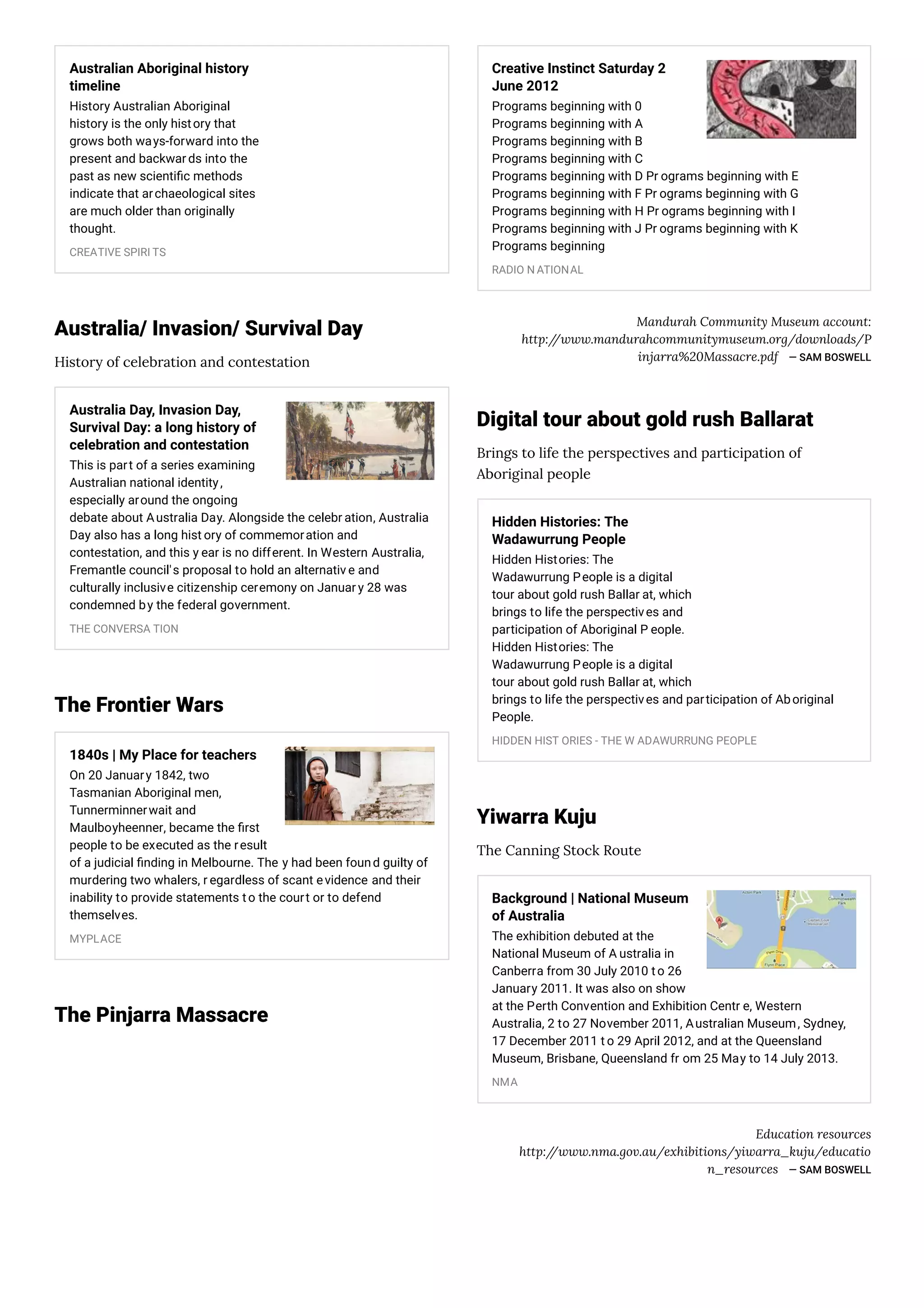 Aboriginal and Torres Strait Islander histories and culture cross ...