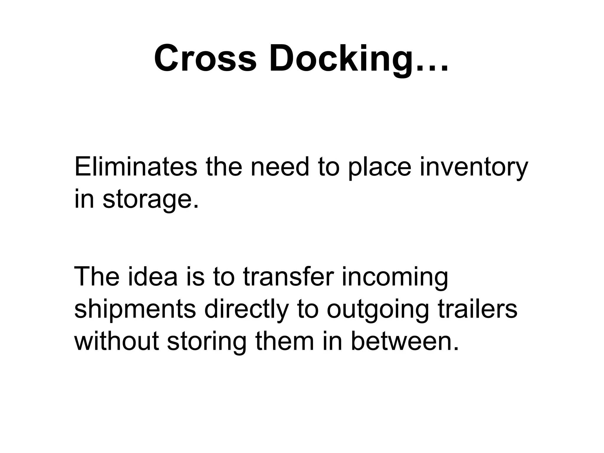 Cross docking | PPT