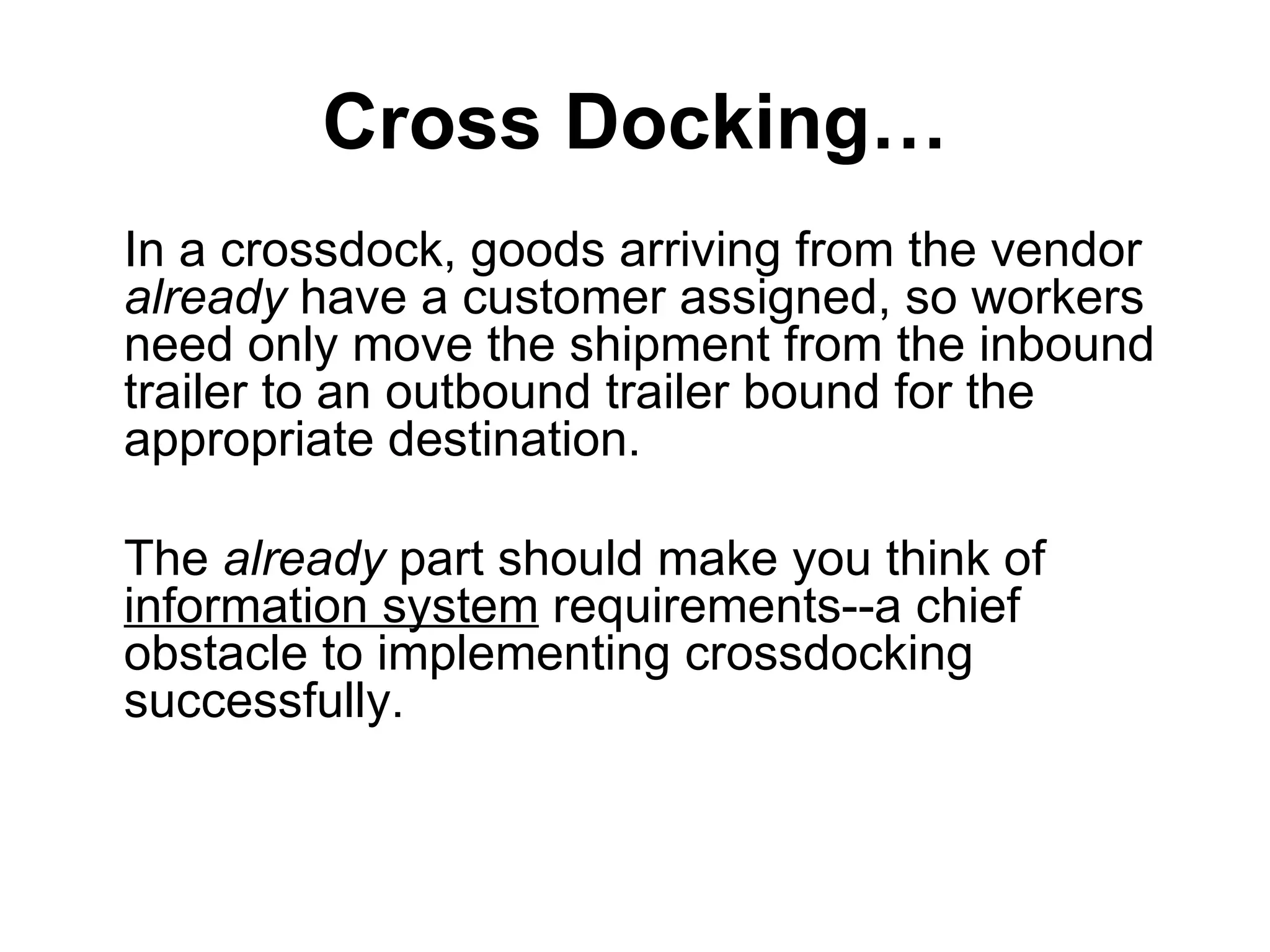 Cross docking | PPT
