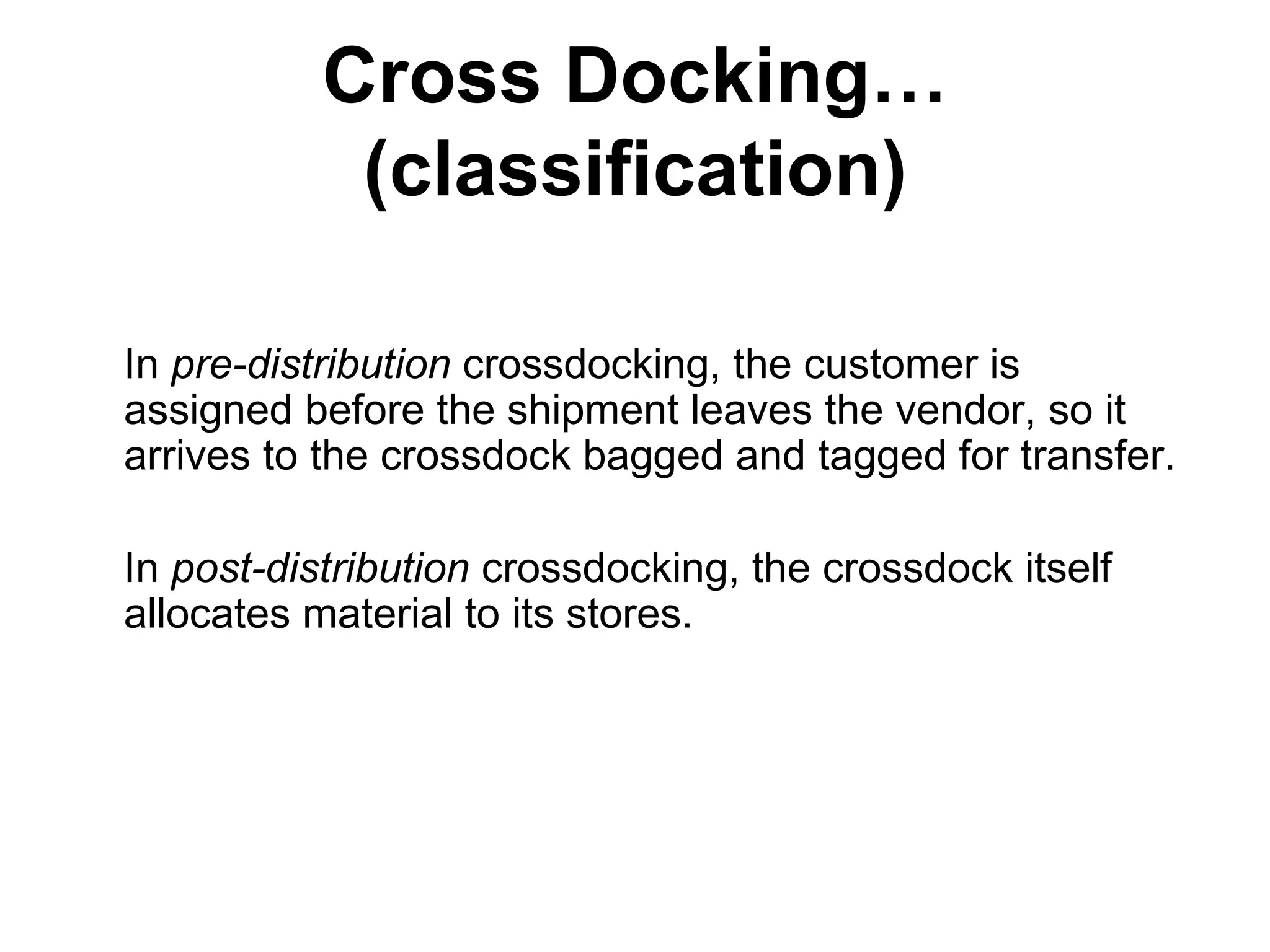 Cross docking | PPT
