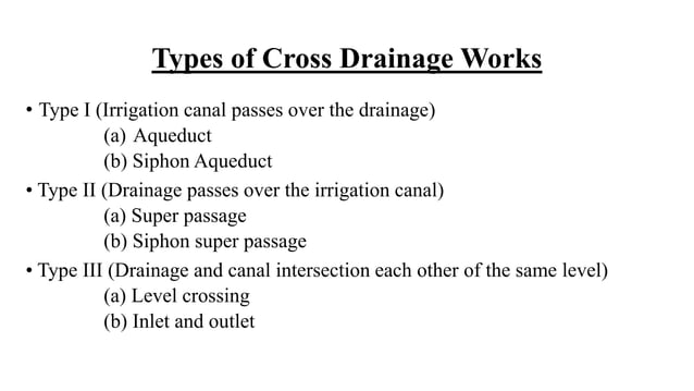 Cross drainage work | PPT