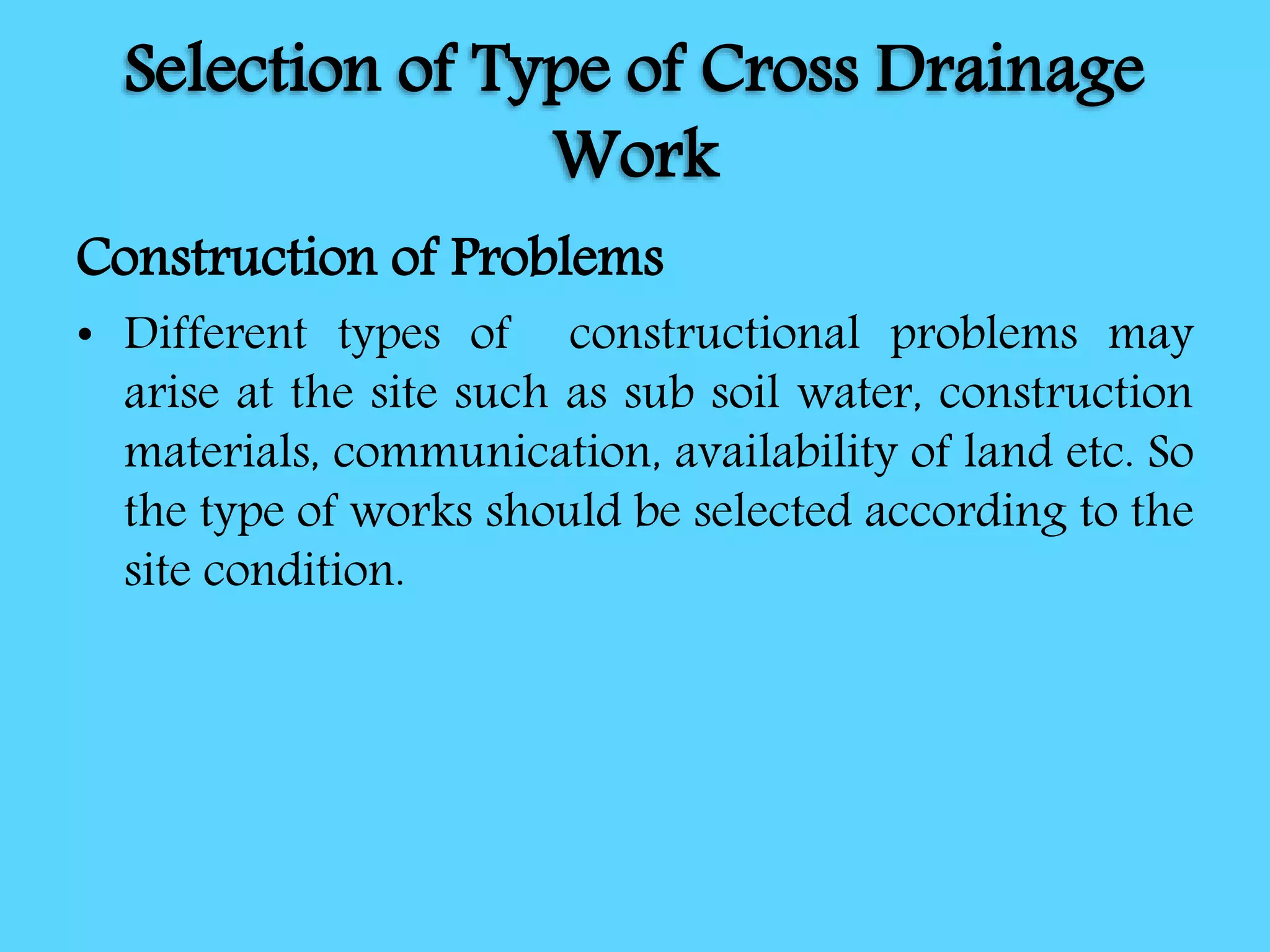 Cross Drainage Works | PPTX