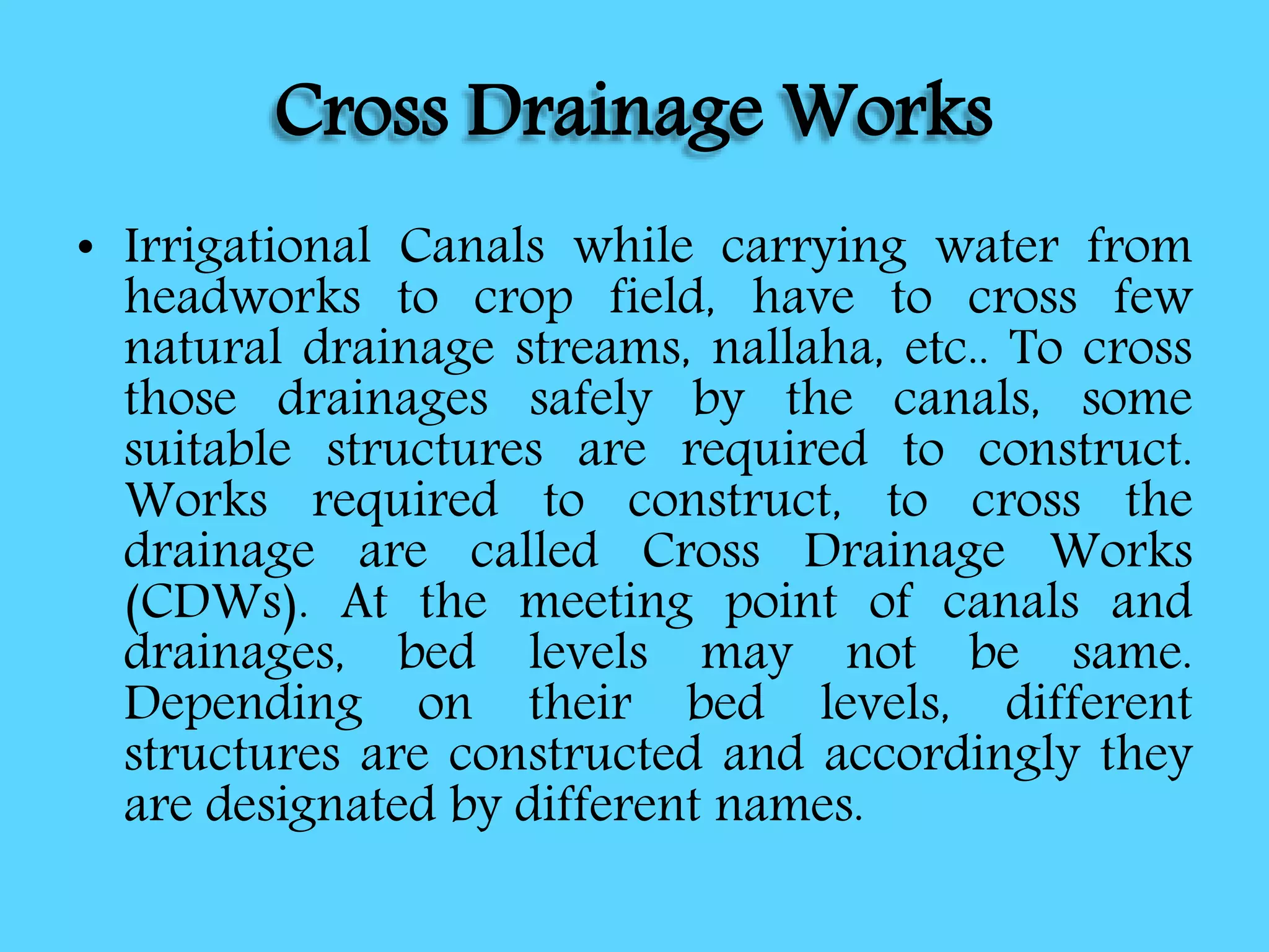 Cross Drainage Works | PPTX