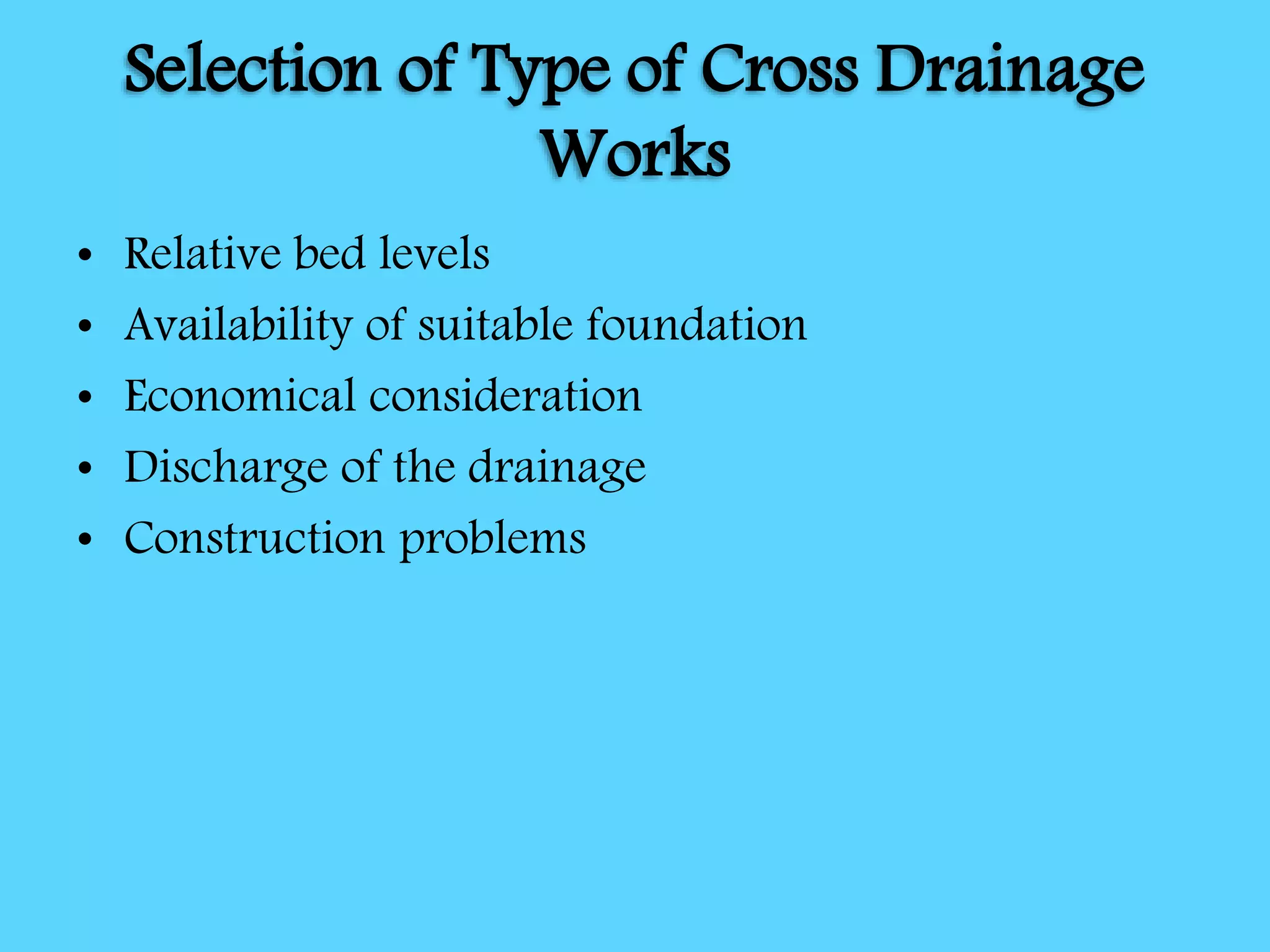 Cross Drainage Works | PPTX