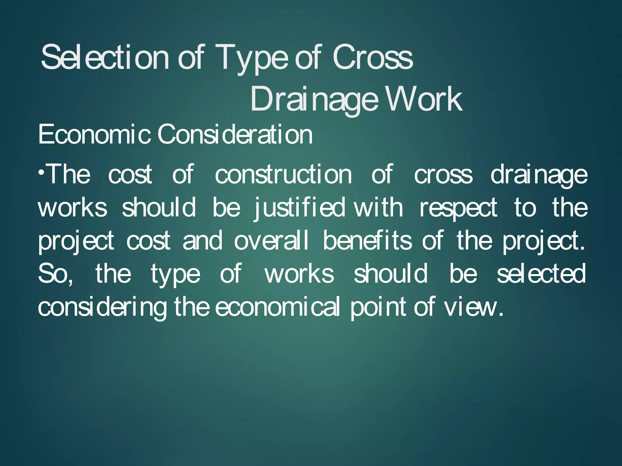 Cross drainage works irrigation engineering | PPT