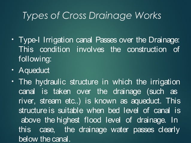 Cross drainage works irrigation engineering | PPT