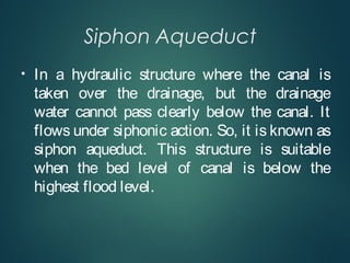 Cross drainage works irrigation engineering | PPT