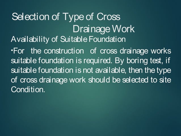 Cross drainage works irrigation engineering | PPT