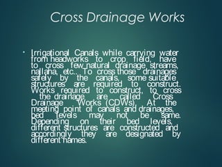 Cross drainage works irrigation engineering | PPT