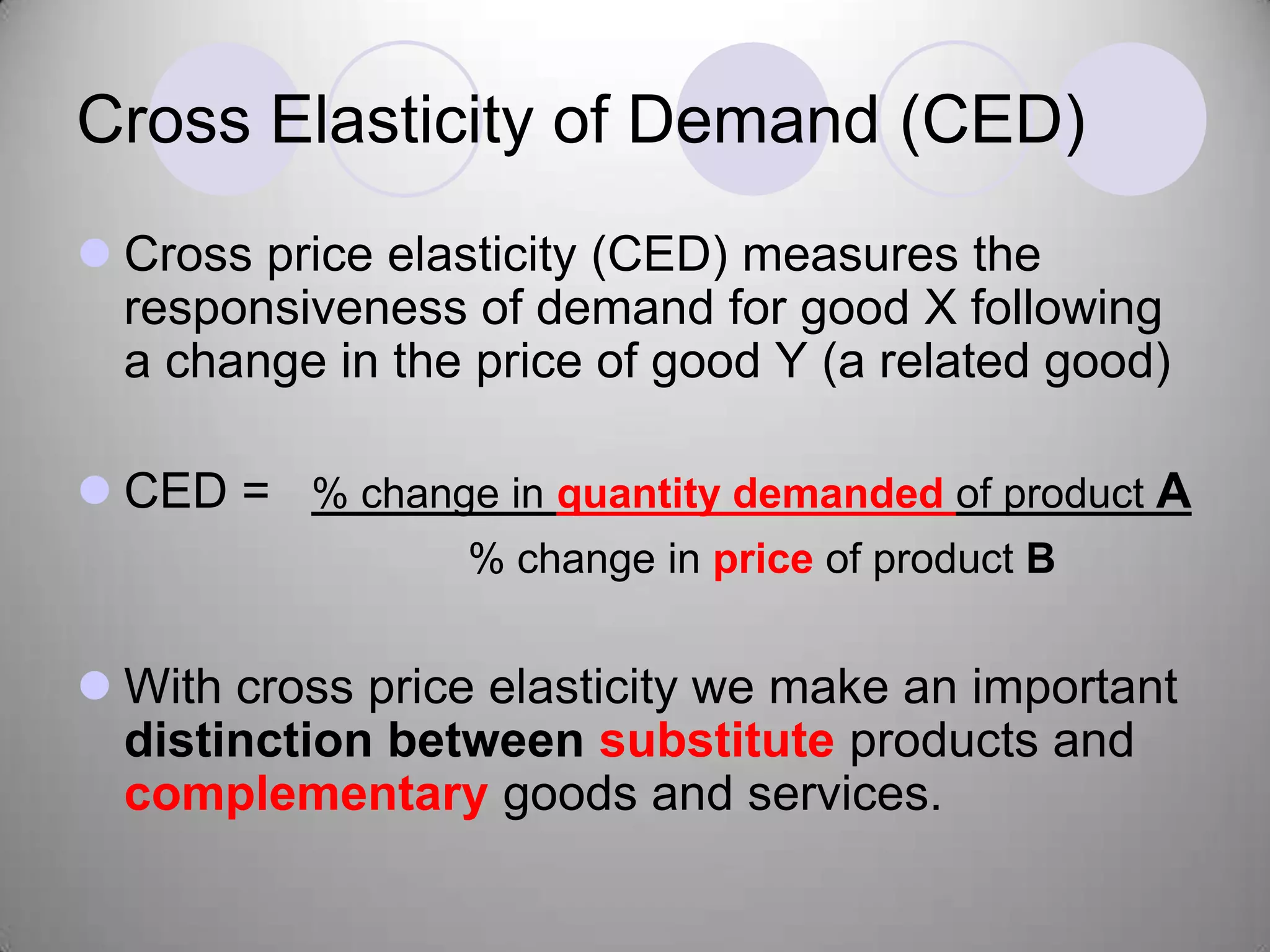 Cross elasticity of demand | PPTX