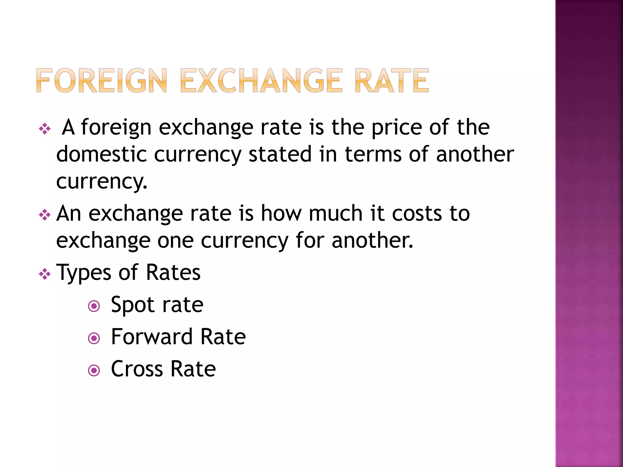 Cross exchange rate - International Business | PPTX