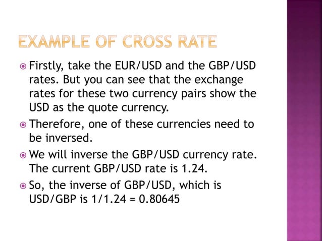 Cross exchange rate - International Business | PPTX