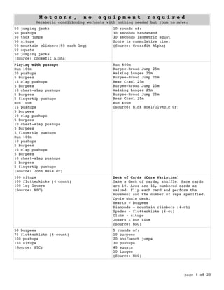 Crossfit Bodyweight WODs | PDF