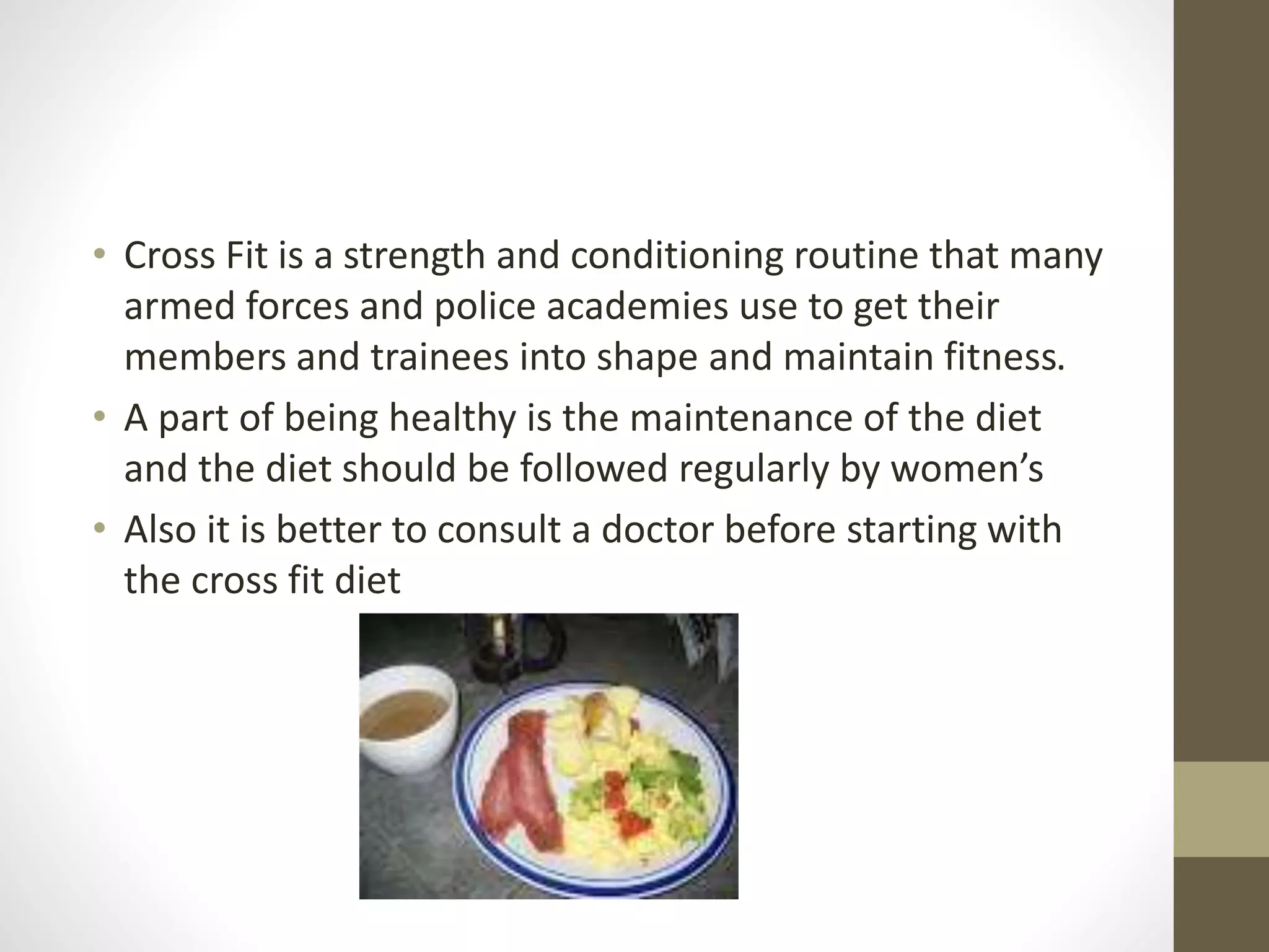 Crossfit diet for women | PPT