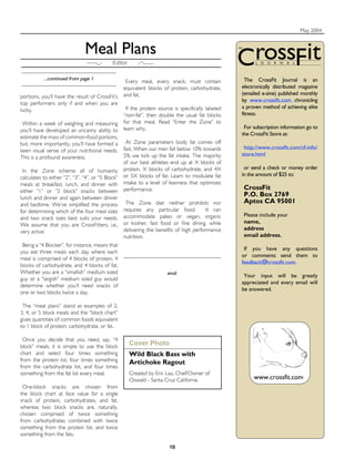 Meal plans by Crossfit | PDF