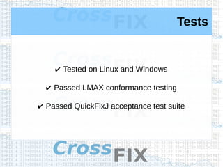 CrossFIX 1.1 presentation | PPT