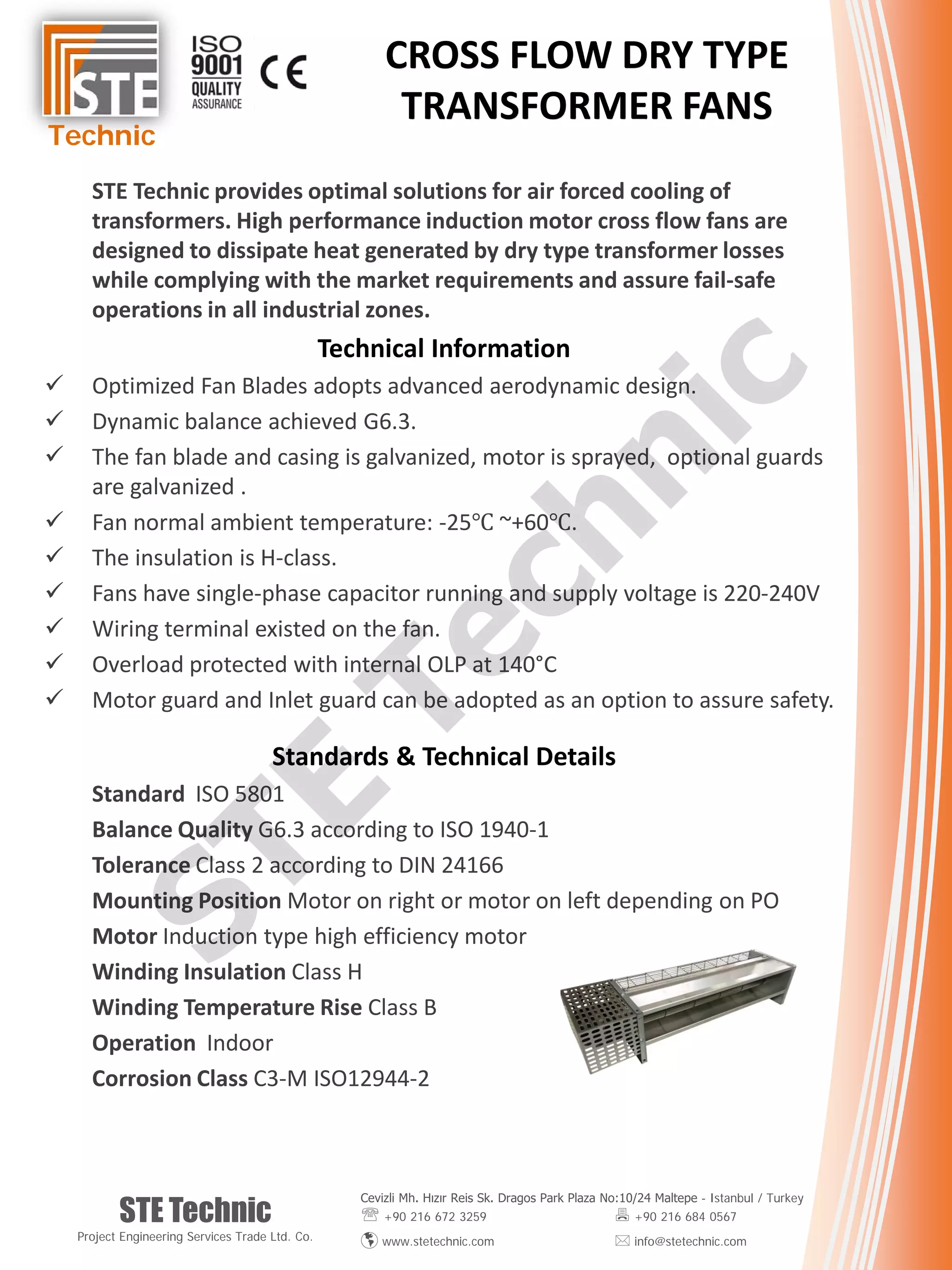 Cross flow dry type transformer fans | PDF