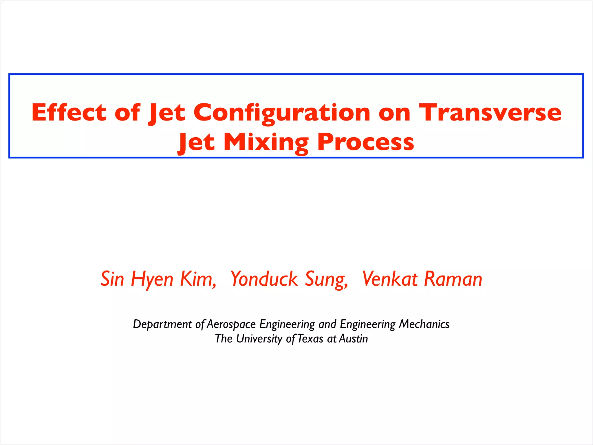 Jet in crossflow mixing | PDF