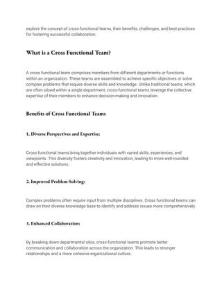 Cross Functional Teams_ A Comprehensive Guide to Enhancing ...