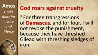 Amos_God's Roar for Justice and Mercy_Crosshairs | PPTX